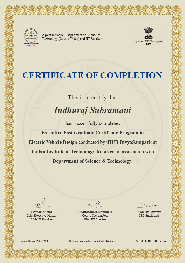 Indhuraj Subramani - Technical Lead at Pactron Inc. | LinkedIn