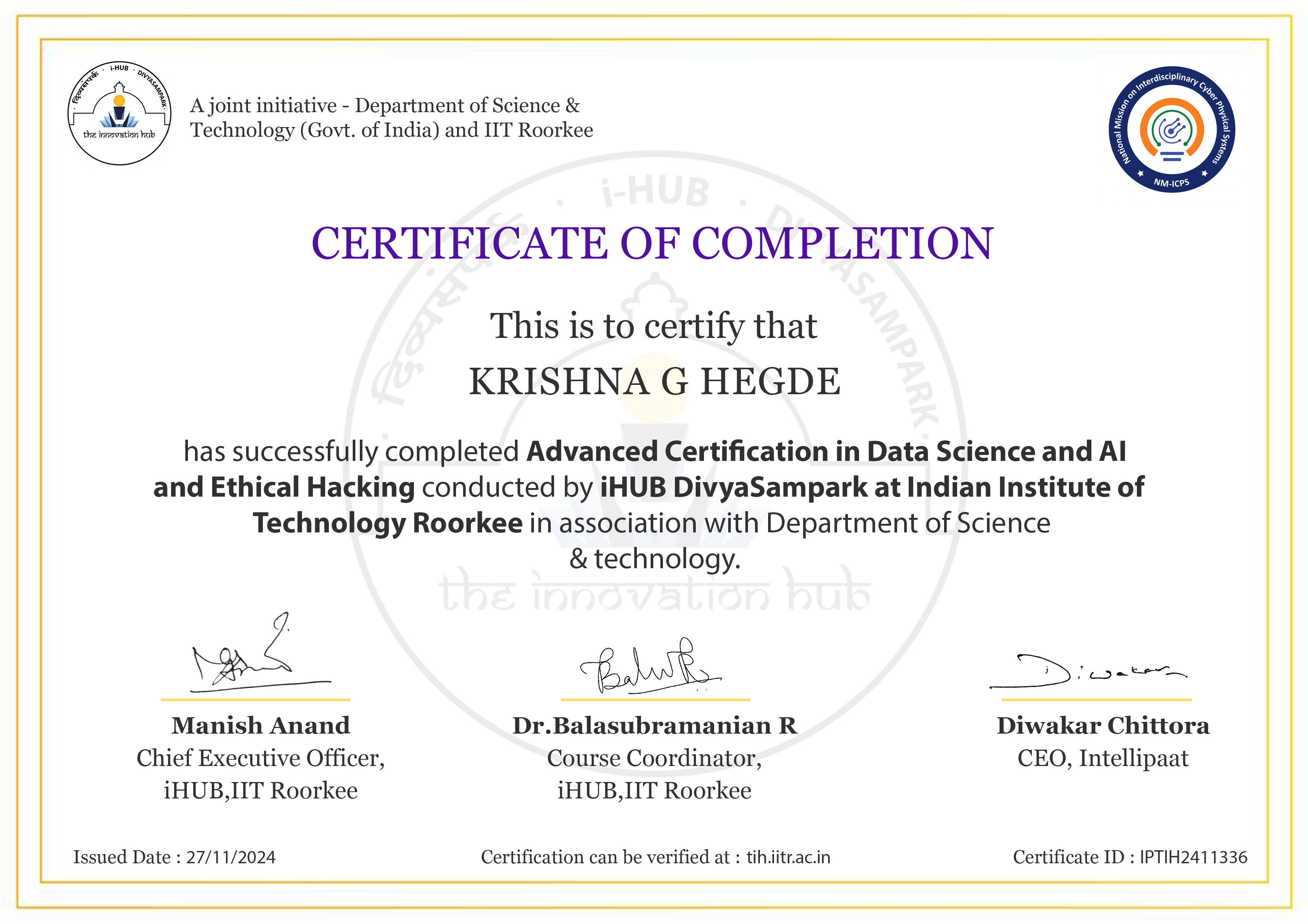 Krishna G Hegde - Data Analyst | IIT Roorkee Certified in Data Science & AI | Python, SQL, Power ...