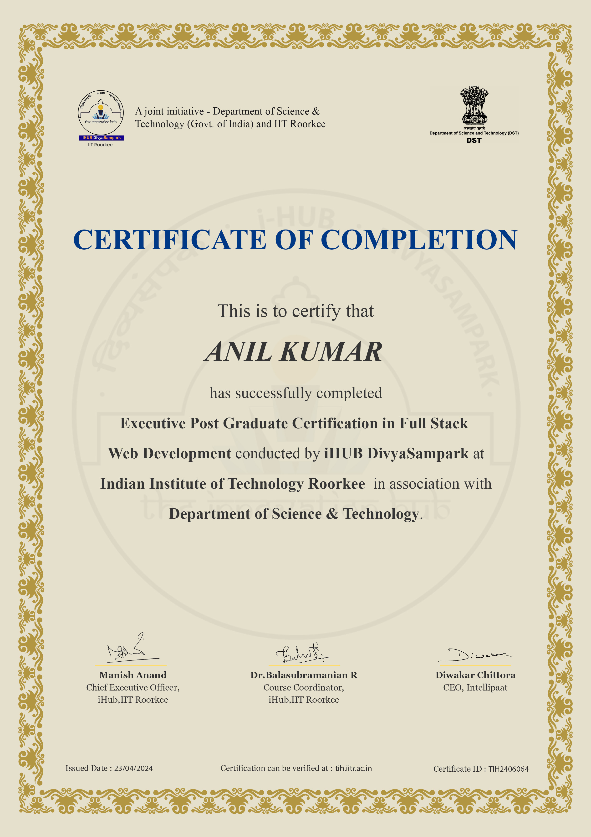 Anil Kumar - Full Stack Developer | MER Stack | React.js, Node.js, Express.js, MongoDb ...